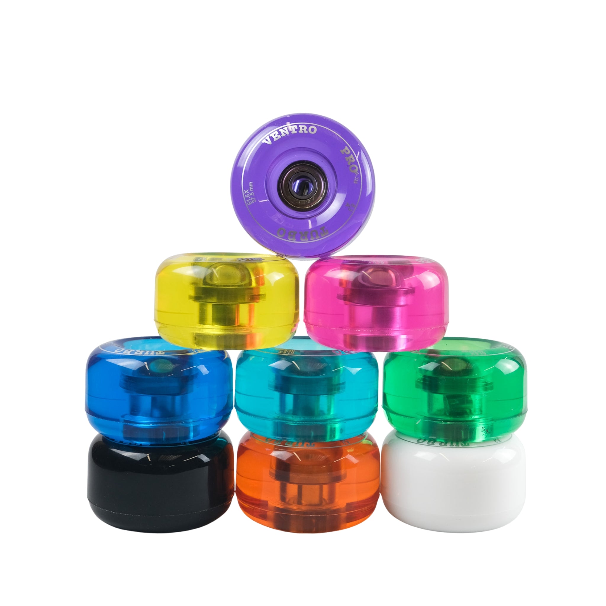 Ventro Pro Turbo Wheels with Bearings & Spacers Complete 83A | 61.5 MM ...